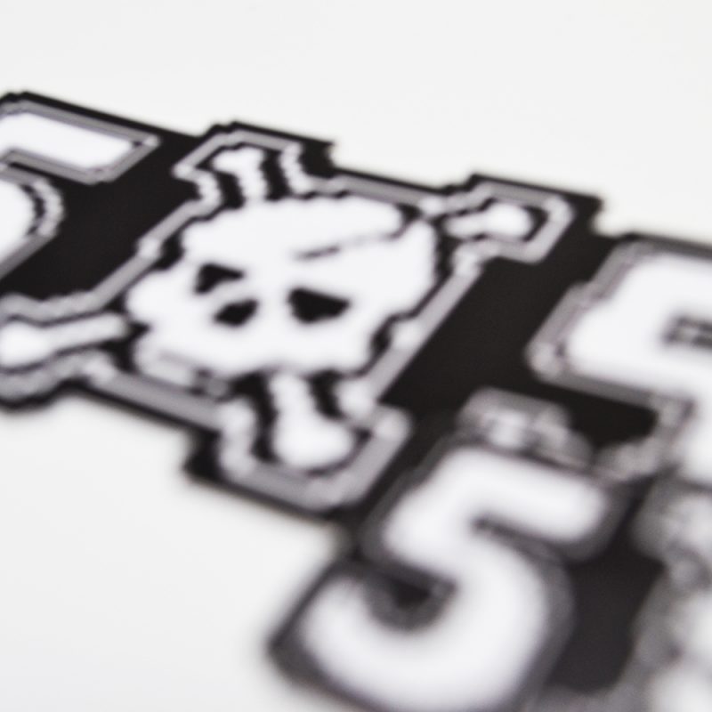 Digi Skull 505 – Sticker – Metal the Brand