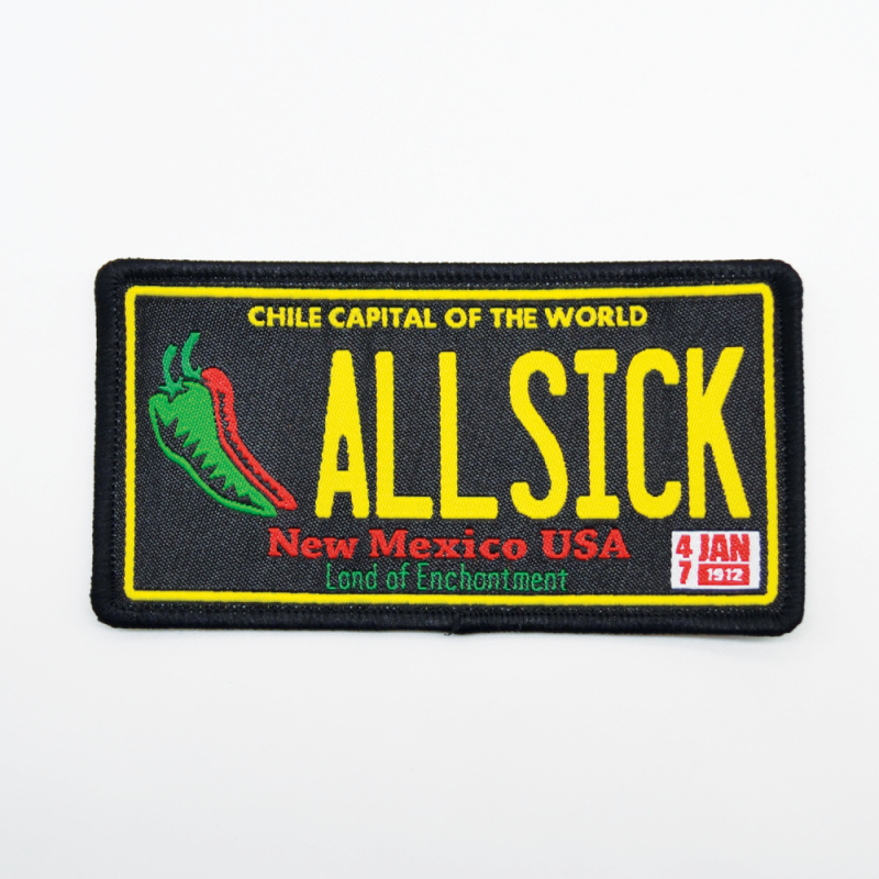 All Sick Chile Plate – Woven Patch – Metal the Brand