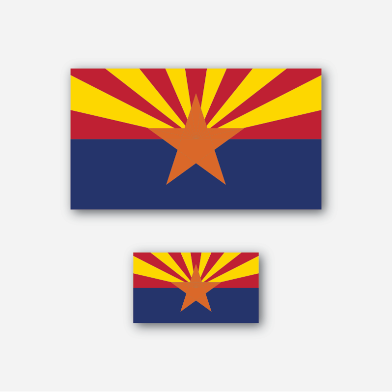 Arizona Flag – Sticker – Metal the Brand