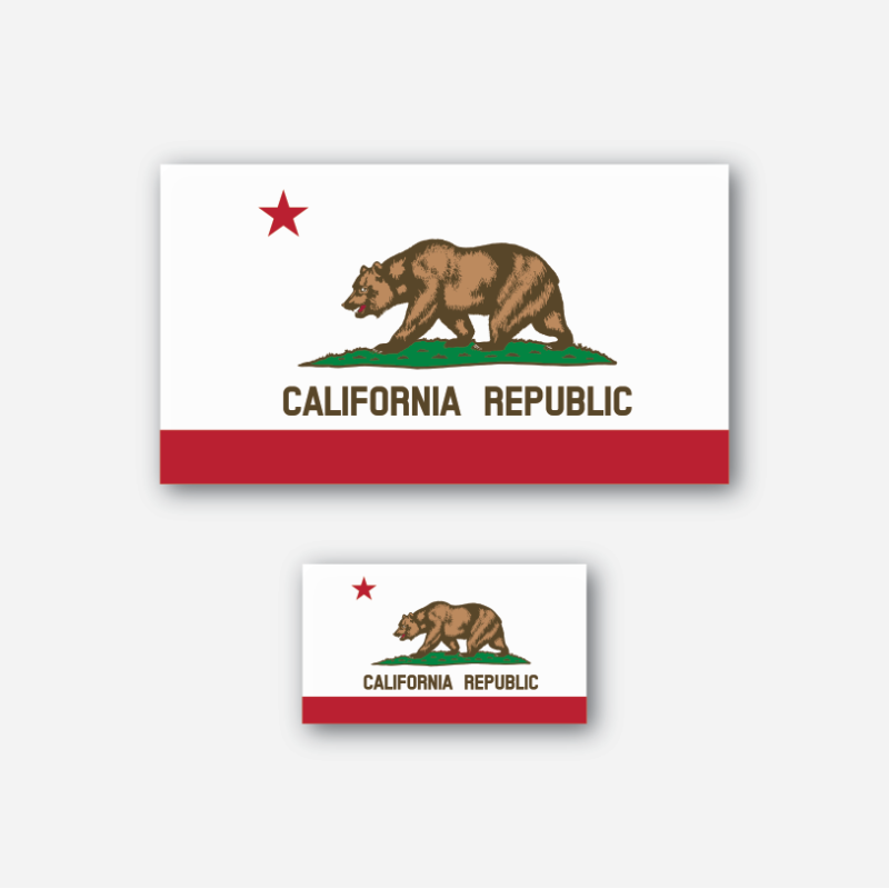 California Flag – Sticker – Metal the Brand