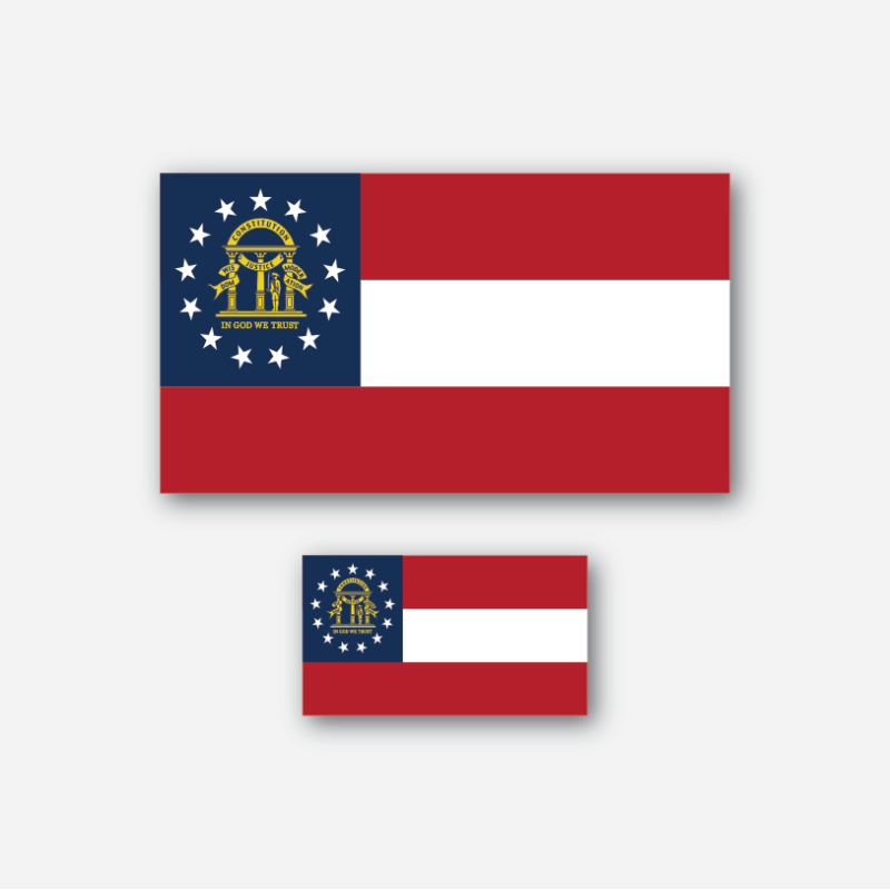 Georgia Flag – Sticker – Metal the Brand