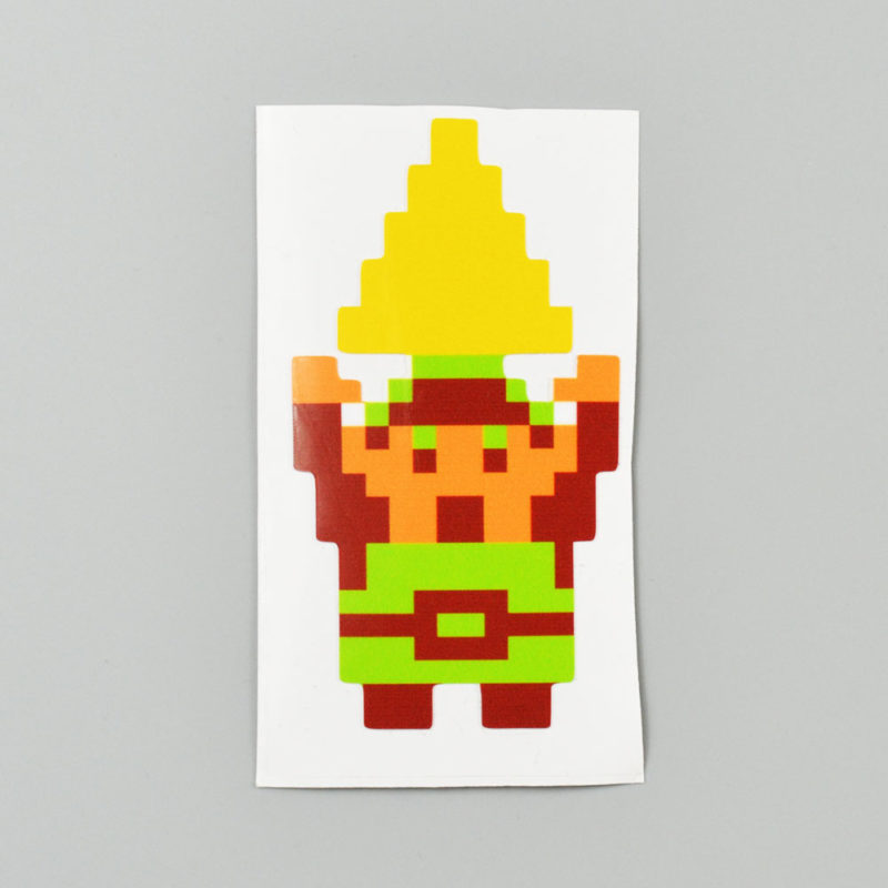 Adventurer Guy With Triforce Holographic 8-Bit – Sticker – Metal the Brand
