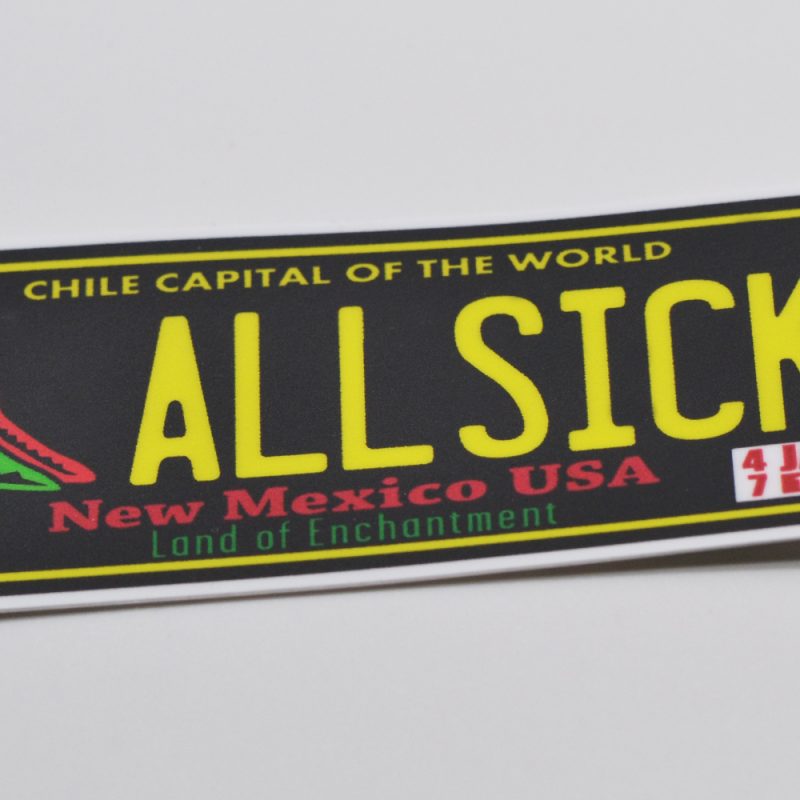 All Sick Chile Plate – Sticker – Metal the Brand
