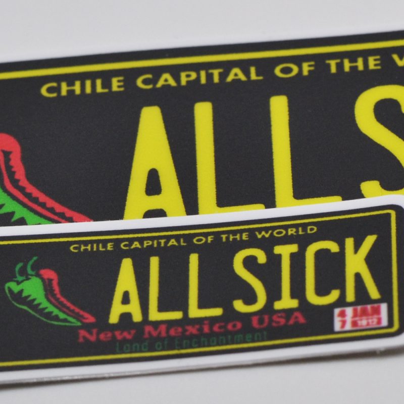 All Sick Chile Plate – Sticker – Metal the Brand