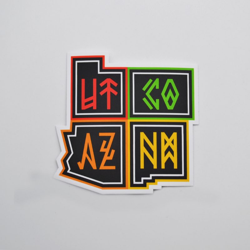 Cryptic Four Corners – Sticker – Metal the Brand