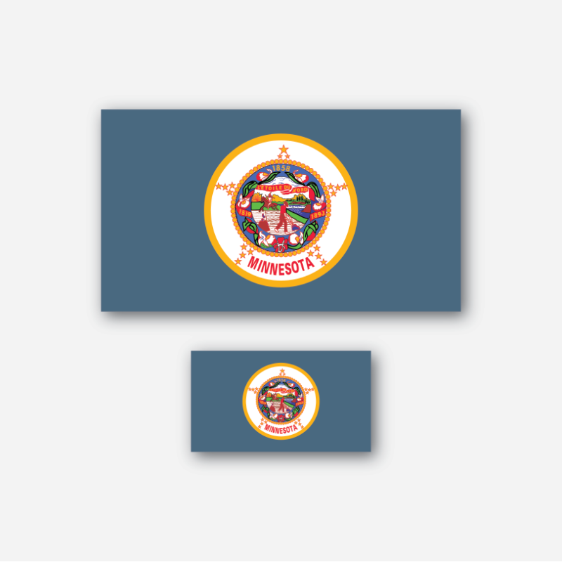 Minnesota Flag – Sticker – Metal the Brand