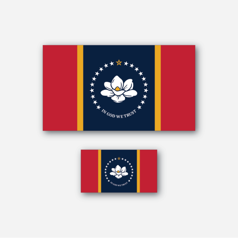 Mississippi Flag (2020-present) – Sticker – Metal the Brand