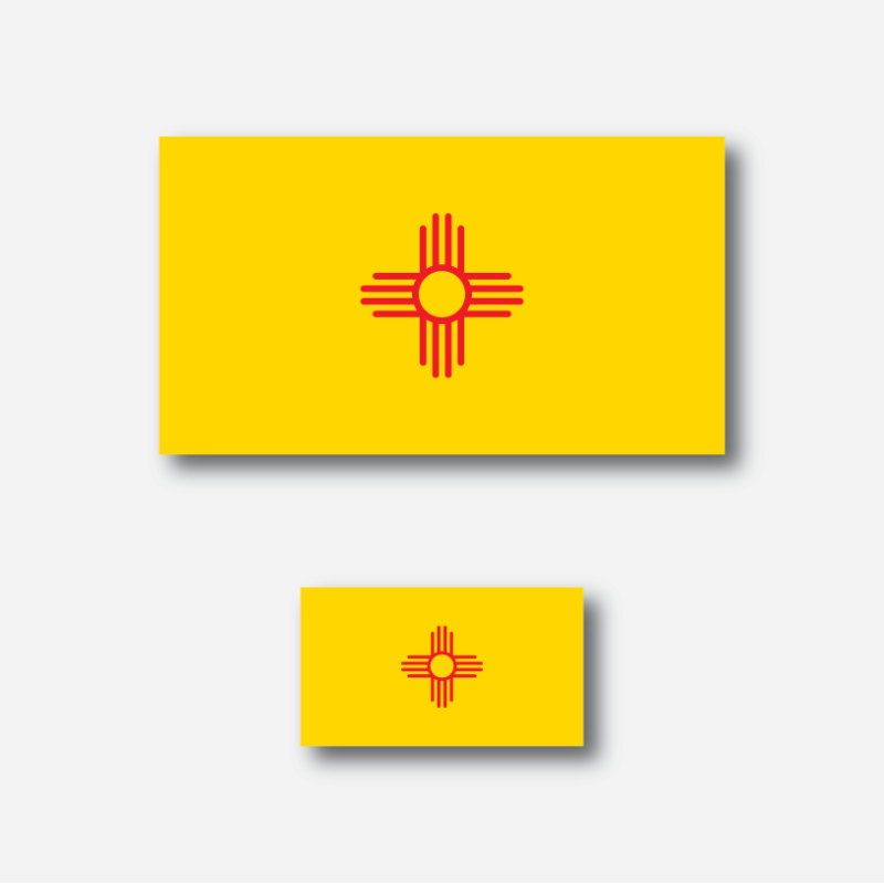 New Mexico Flag – Sticker – Metal the Brand
