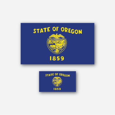 Oregon Flag – Sticker – Metal the Brand