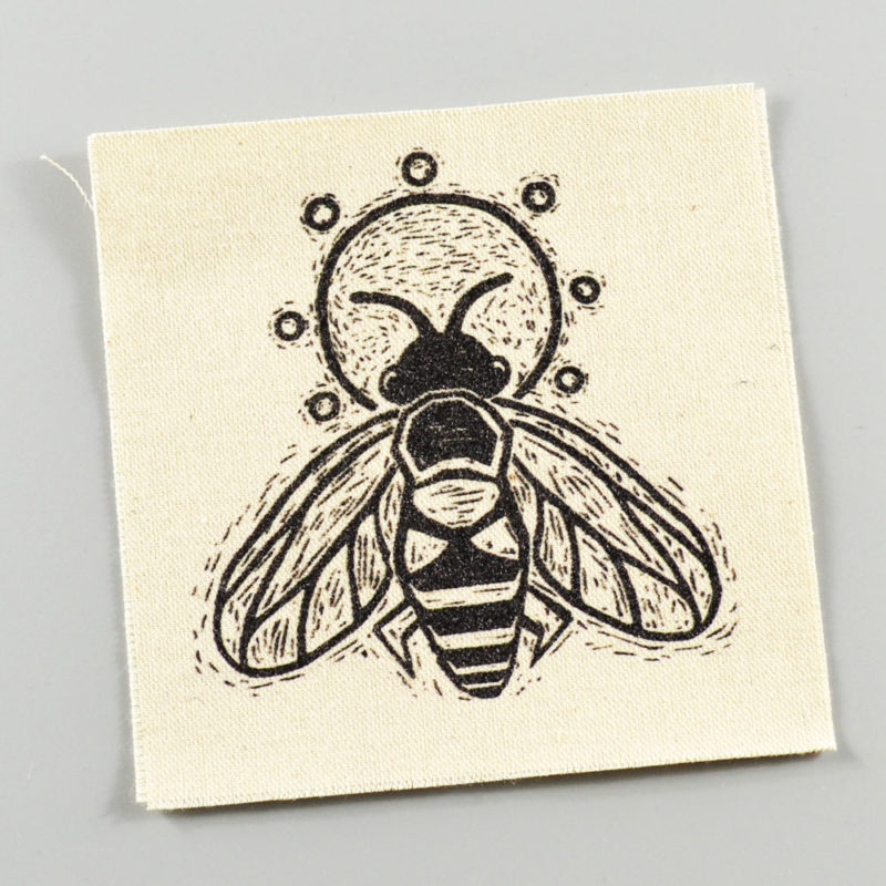 Bee – Screen Printed Patch – Metal the Brand