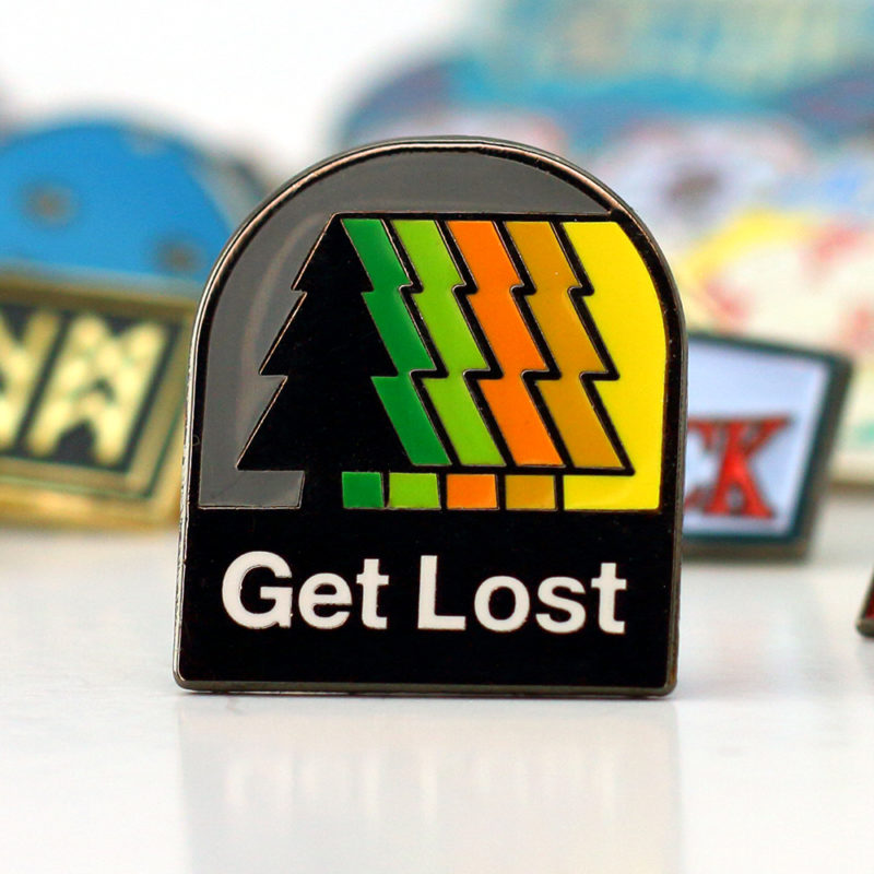 Get Lost – Enamel Pin – Metal the Brand