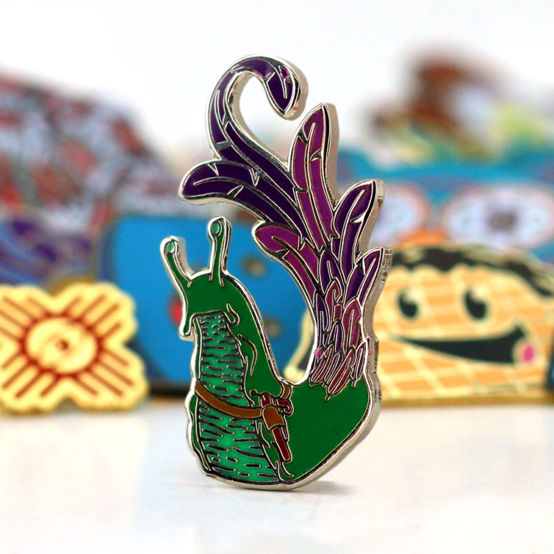 Laser Slug – Enamel Pin – Metal the Brand