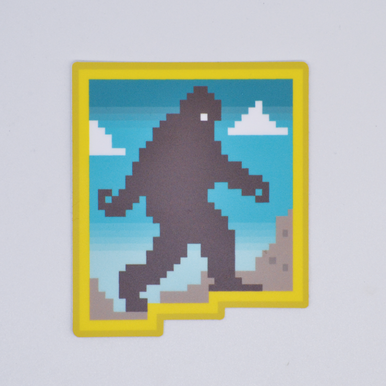 Sasquatch 8-Bit – Sticker – Metal the Brand