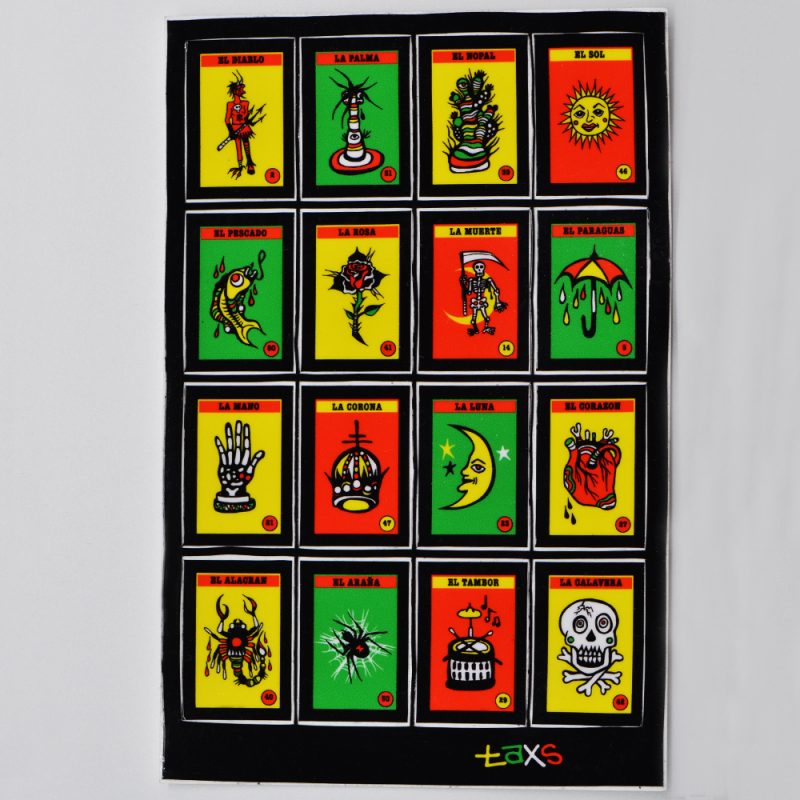 Taxs’ Loteria! – Sticker Sheet – Metal the Brand