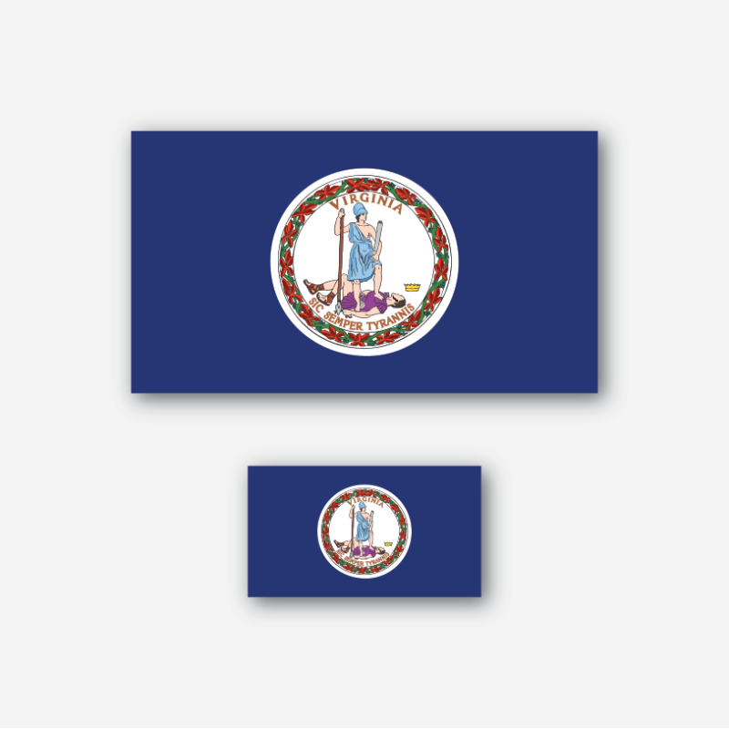 Virginia Flag – Sticker – Metal the Brand