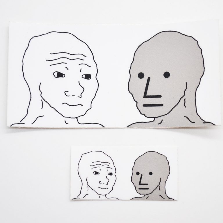 Wojak w/ NPC – Sticker – Metal the Brand